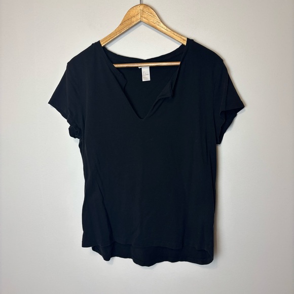 H&M | Tops | Hm Basic Black Y2k Tee Shirt | Poshmark